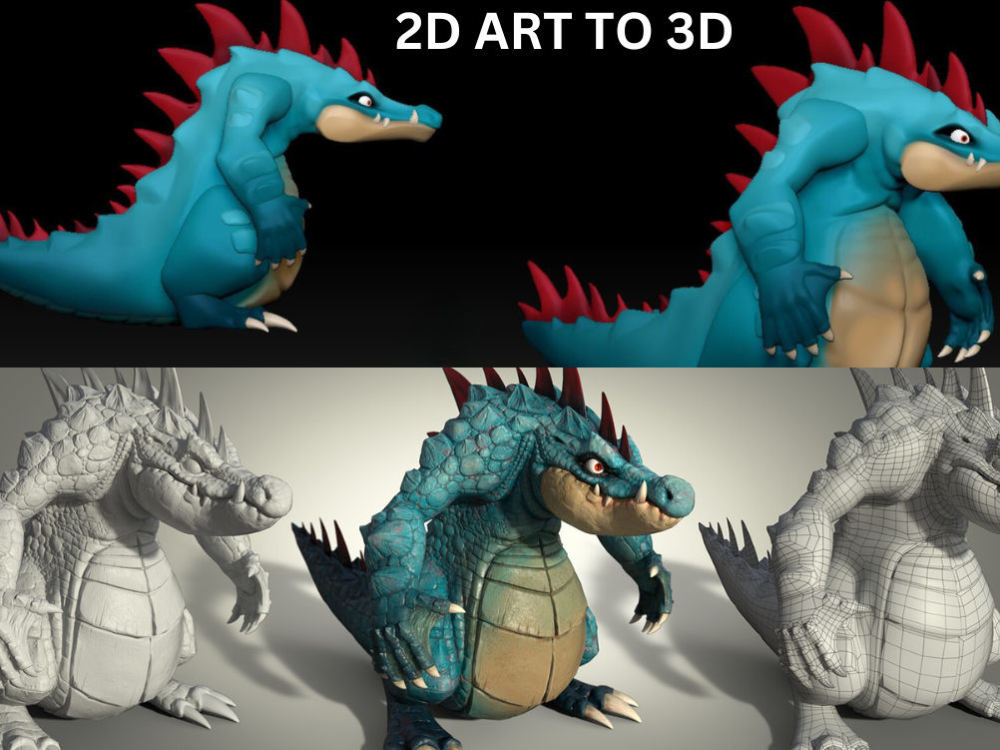 Convert 2d to 3d model 2d to 3d 2d concept to 3d for 3d printing | Upwork