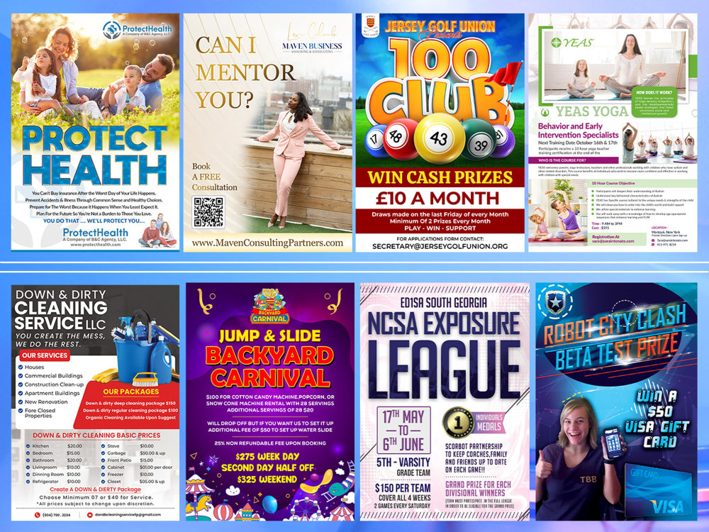 Professional Flyer design or newsletter for your business | Upwork