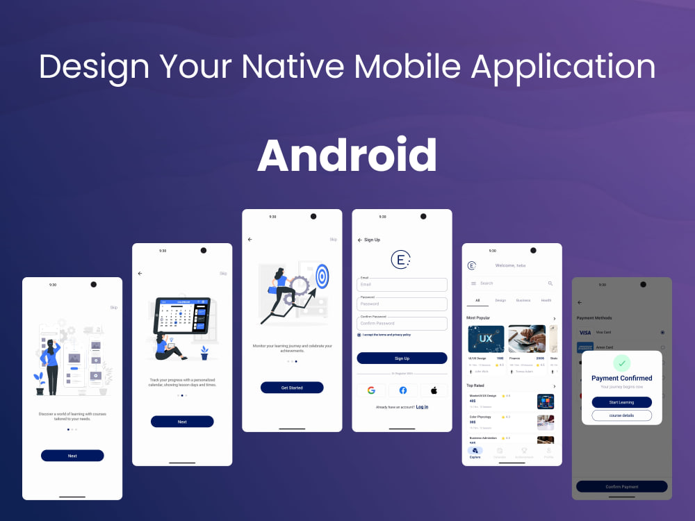 Sleek & Modern Native App UI/UX Design for iOS & Android | Upwork