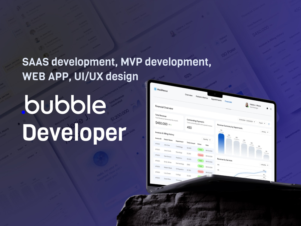 Bubble.io website API MVP Bubble.io Expert bubble Bubble.io Developer, AI | Upwork