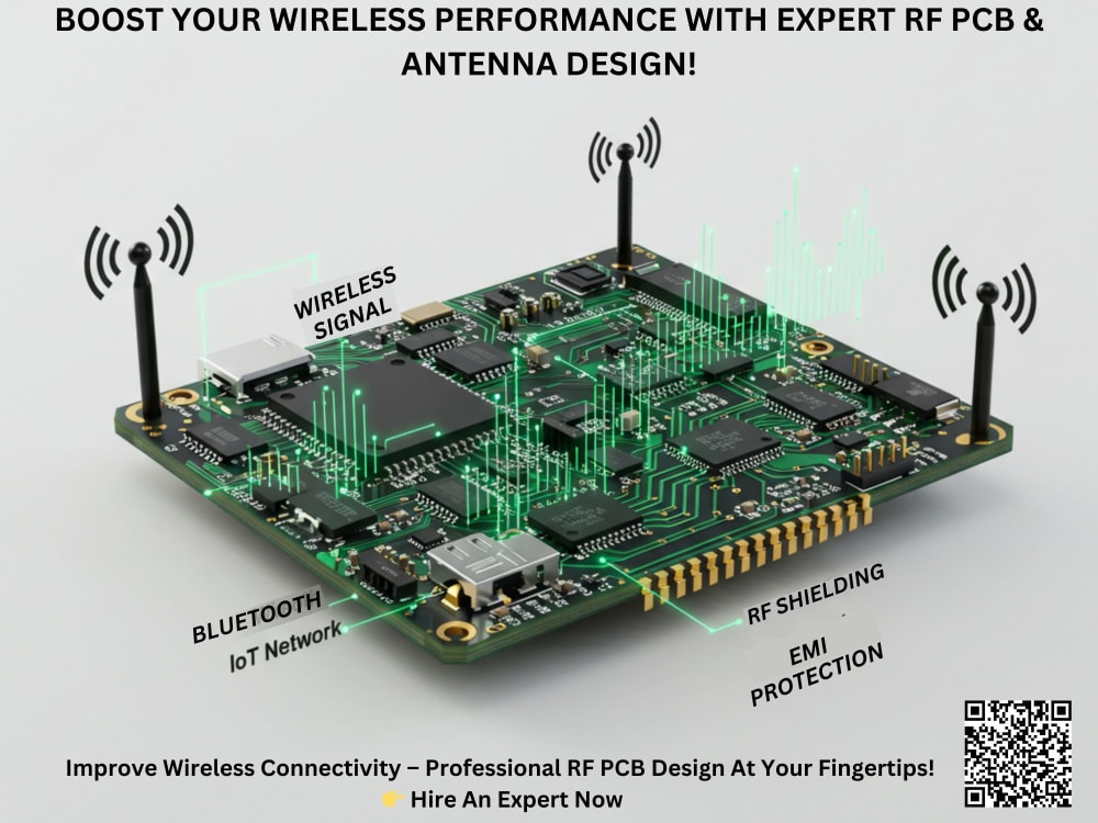 A Custom RF PCB & Antenna Design for Wireless & IoT Applications | Upwork