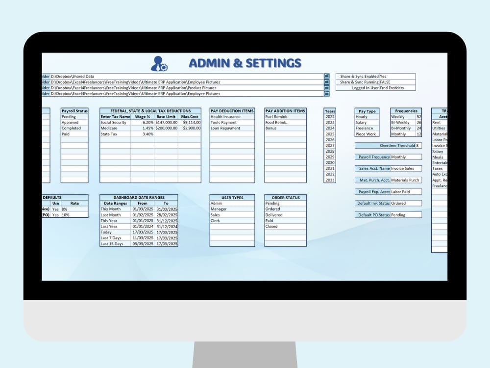 A Complete ERP System with Employee & Inventory System & Multi-User ...