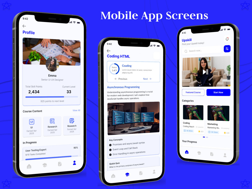 Mobile App Design in Figma | UX & UI Design | UX Wireframe | Upwork