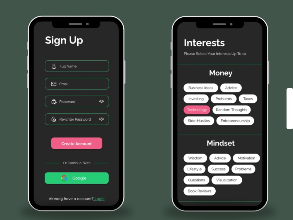 Professional Mobile App UI/UX Design | Figma | iOS & Android | Upwork