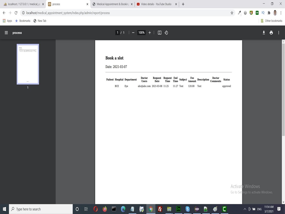 Medical Appointment Booking System in CodeIgniter | Upwork