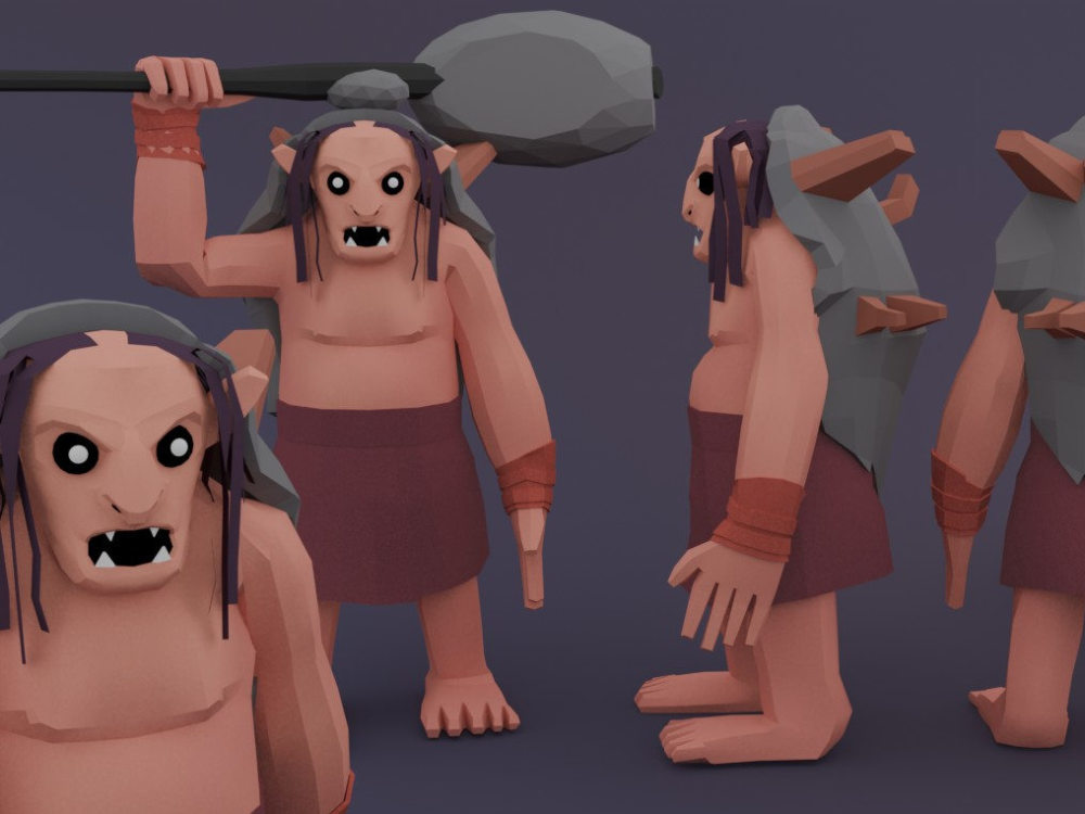 A rigged low poly 3D character | Upwork