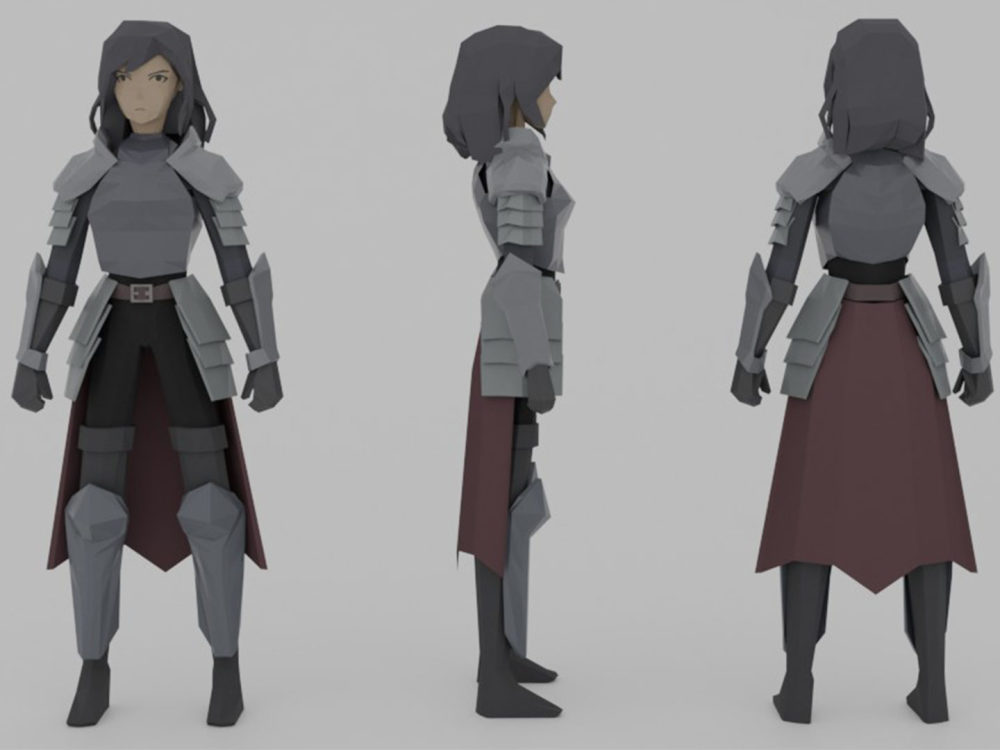 A rigged low poly 3D character | Upwork