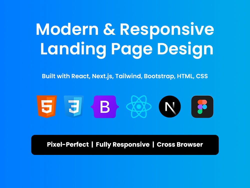 A High Converting Landing Page with React, HTML, CSS, and Bootstrap | Upwork
