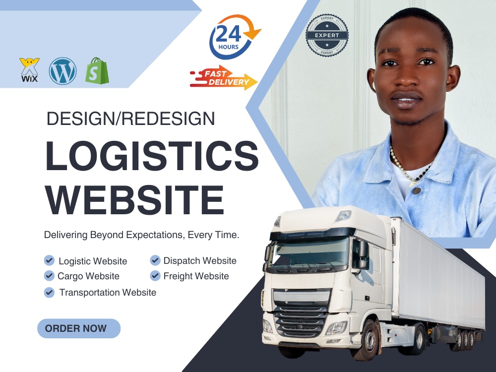 Logistics, cargo, dispatch, freight brokerage, transport, trucking website | Upwork