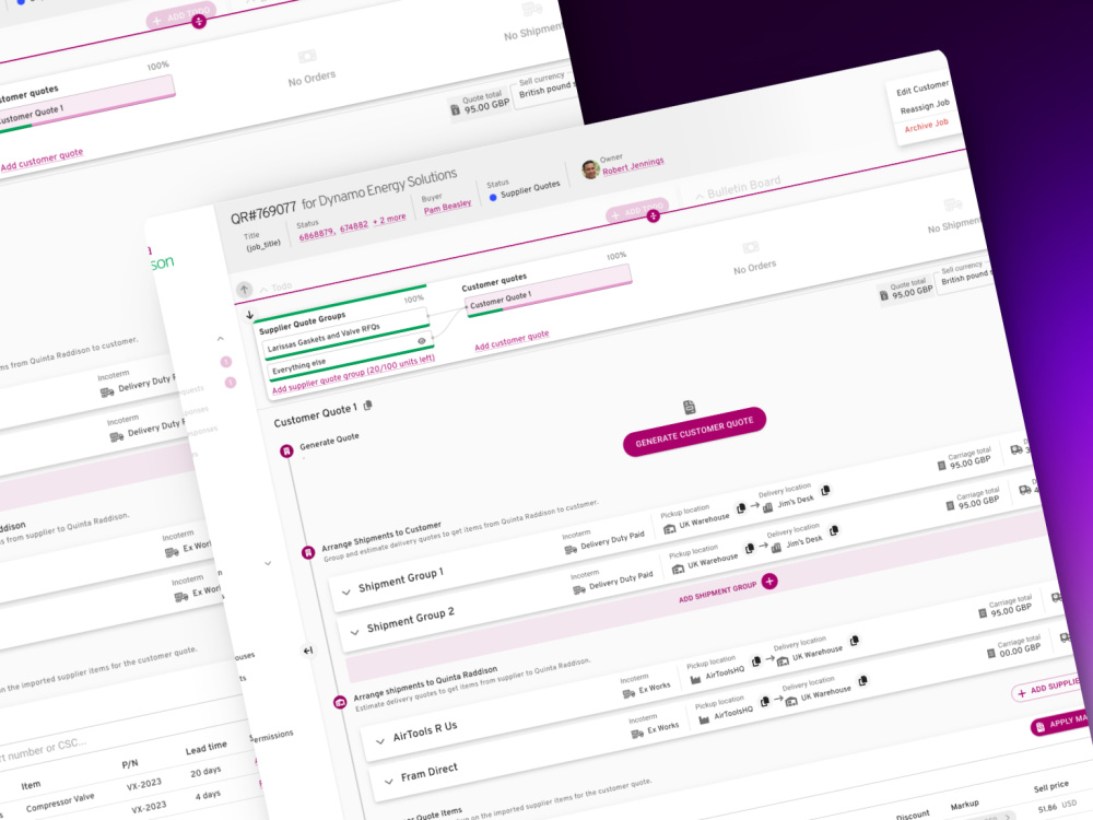 Modern B2B Supplier Web App UI/UX Design | Upwork