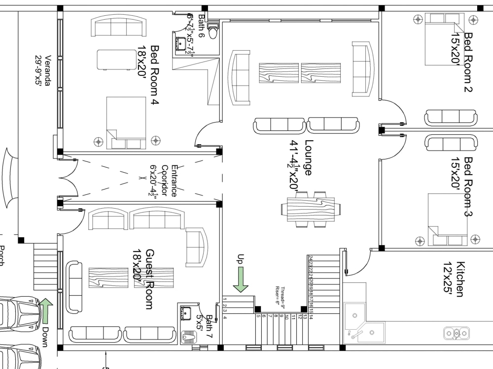 2D Plan Drawings of International Standards | Upwork