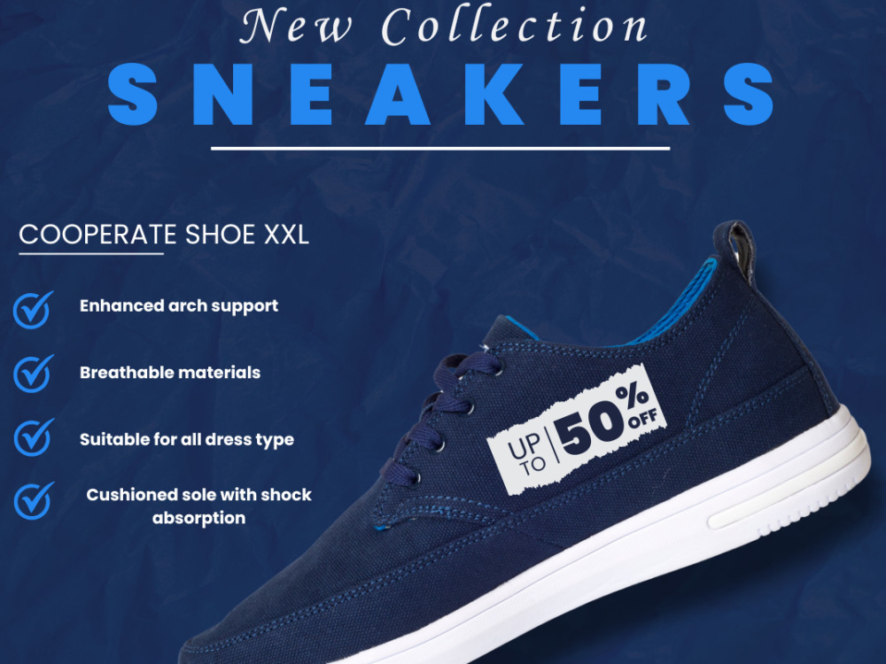A professional corporate sneakers Ad design | Upwork