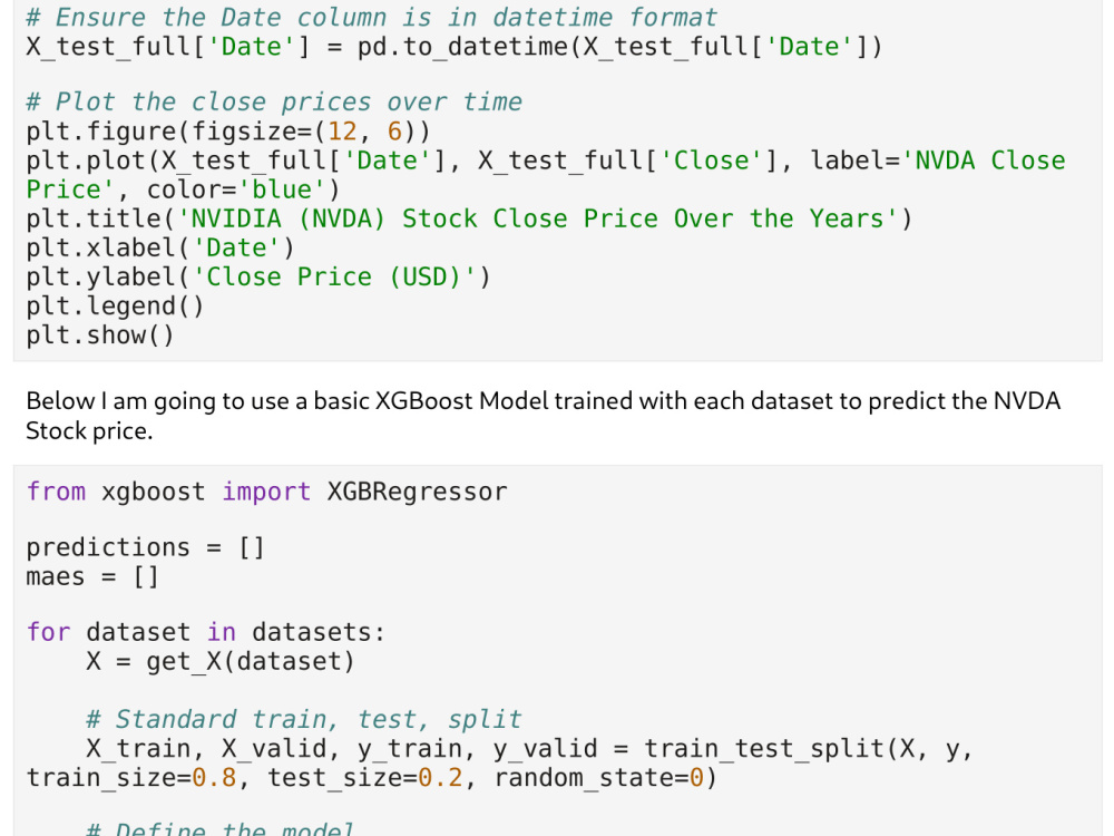 A Machine Learning Script written in Python for Financial Data | Upwork