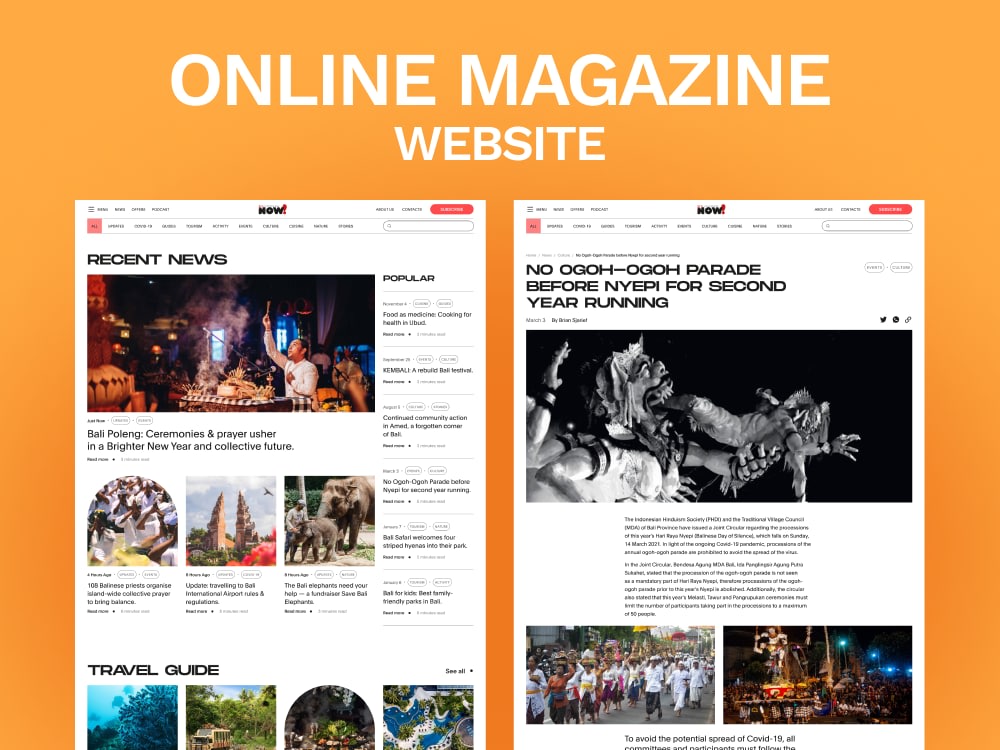 Online Magazine in Figma | Upwork