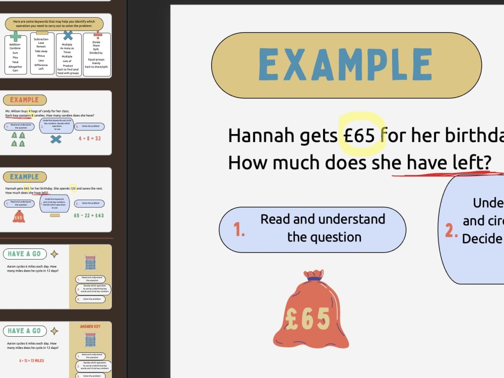 Personalised PowerPoint math lessons that is engaging, | Upwork