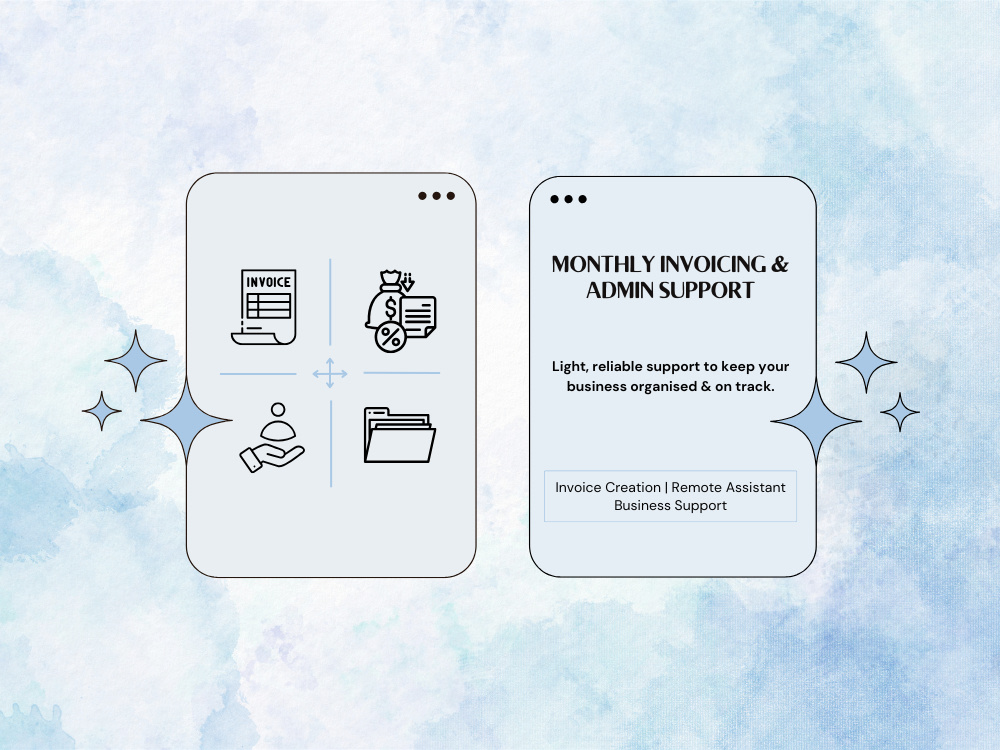 📝Monthly Invoicing & Admin Support – Light, Reliable, Flexible | Upwork
