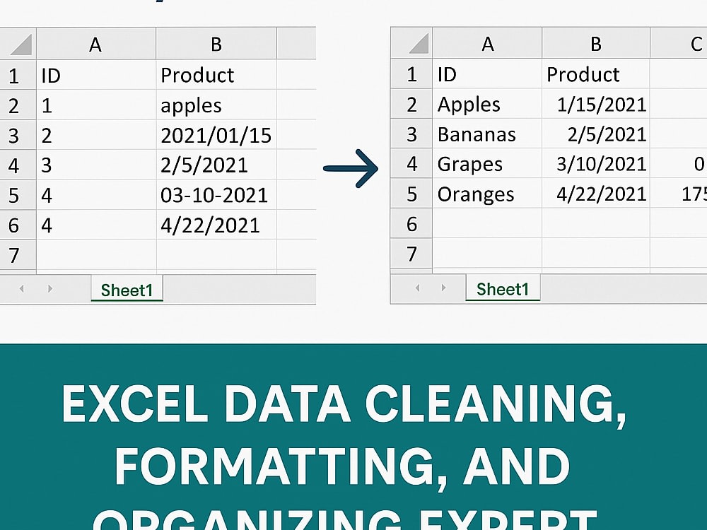 Excel Data Cleaning And Formatting Expert Accurate And Fast Upwork