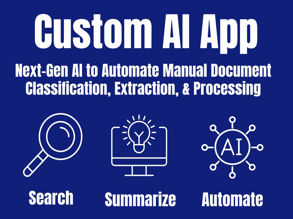 Custom AI App to Search, Summarize & Automate Document Insights | Upwork