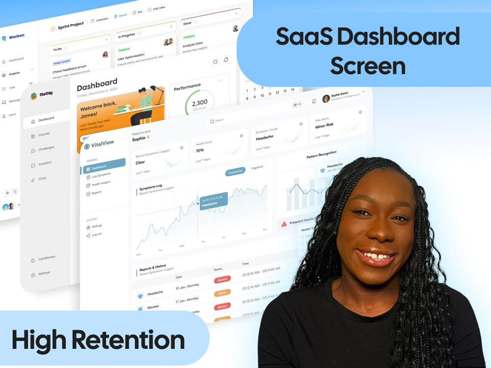 A user-friendly SaaS dashboard design | UI/UX web app design in Figma | Upwork