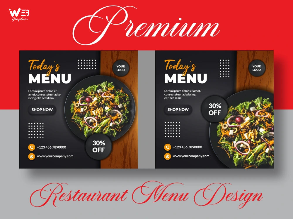 Eye-catching RESTAURANT MENU / FLYER design | Upwork