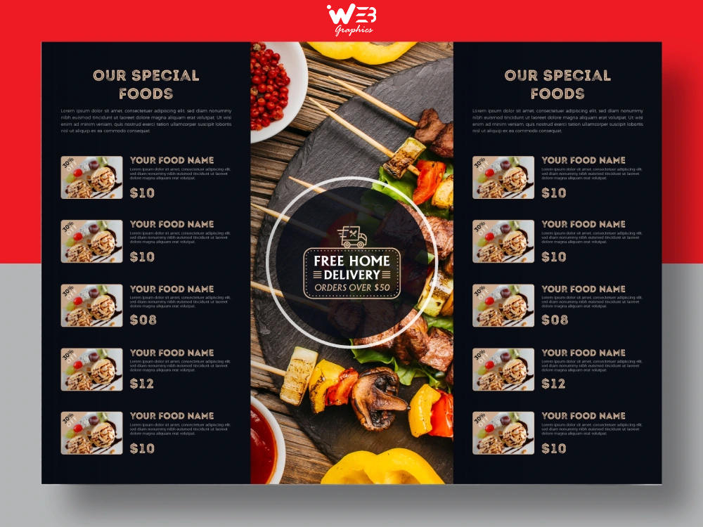 Eye-catching RESTAURANT MENU / FLYER design | Upwork