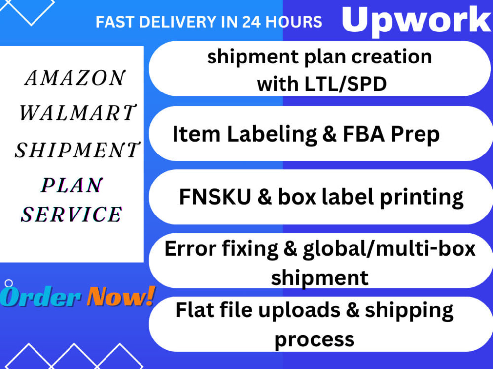 Amazon FBA/FBM & WFS Walmart Shipment Plan Setup and Optimization | Upwork