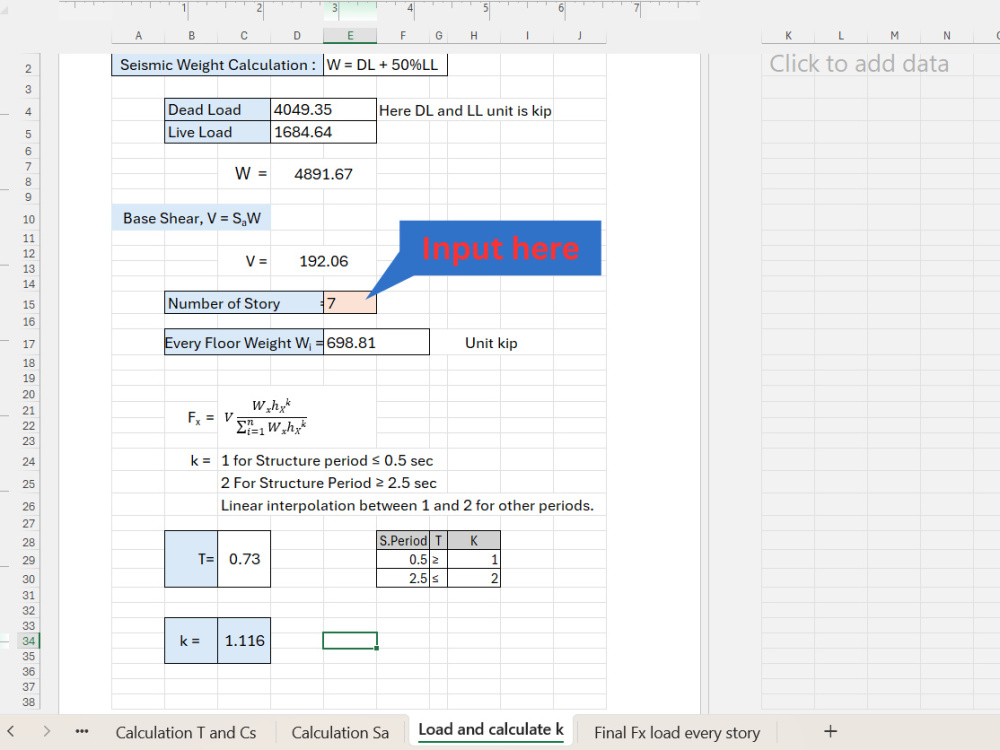 Automatic Seismic Load Calculation as per ASCE Guidelines | Upwork