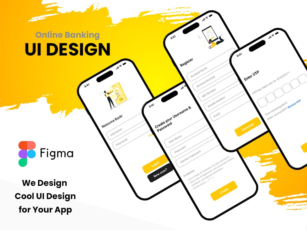 Modern mobile UI screens in Figma for your app | Upwork