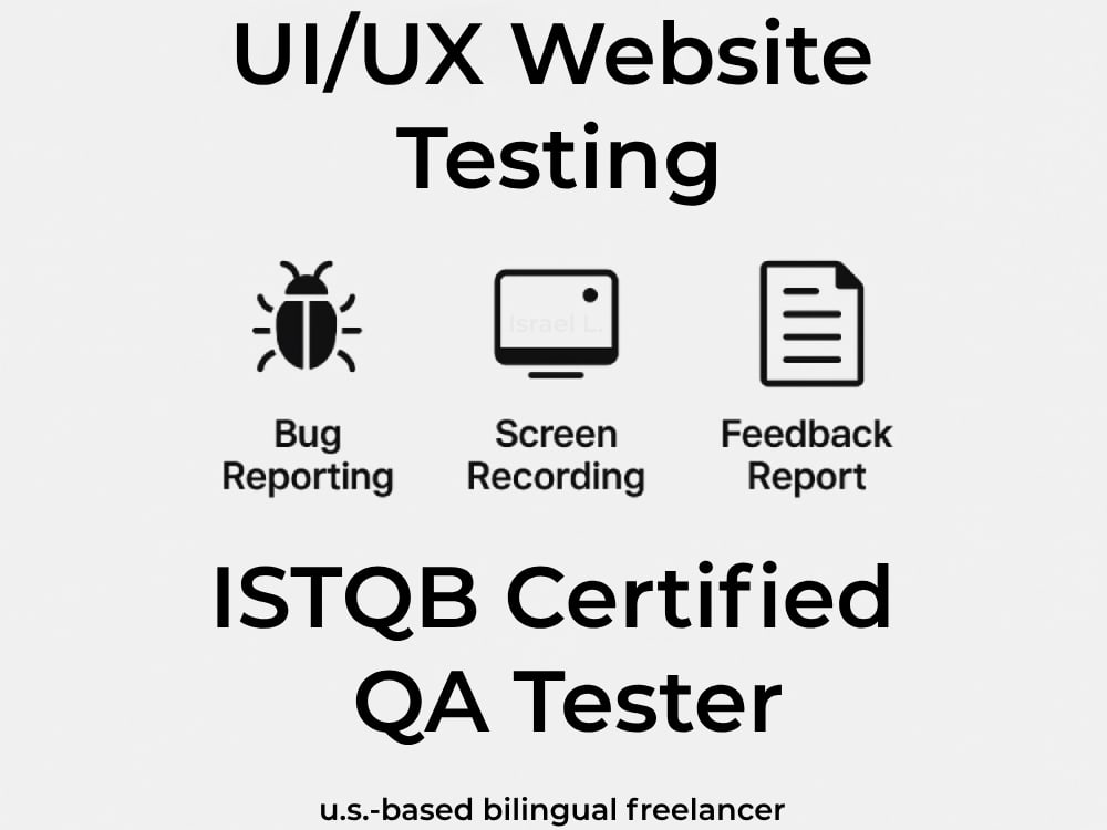 Website UI/UX & Testing – Find Out What Users Observe (Bug Report ...