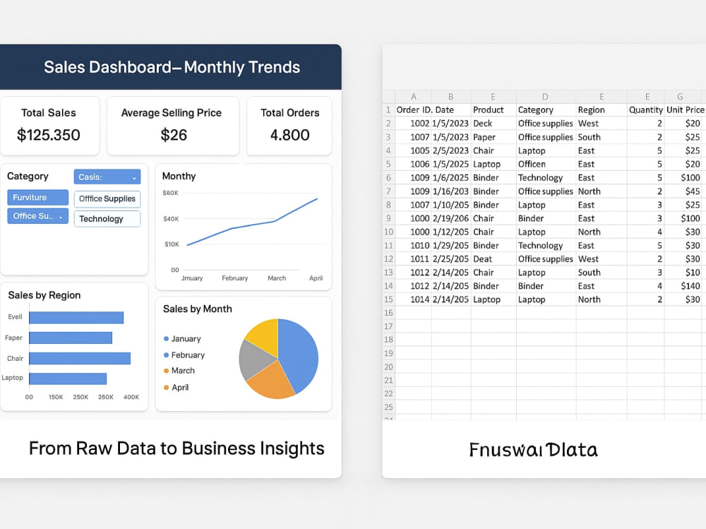 Professional Excel Dashboard for Business Insights | Upwork