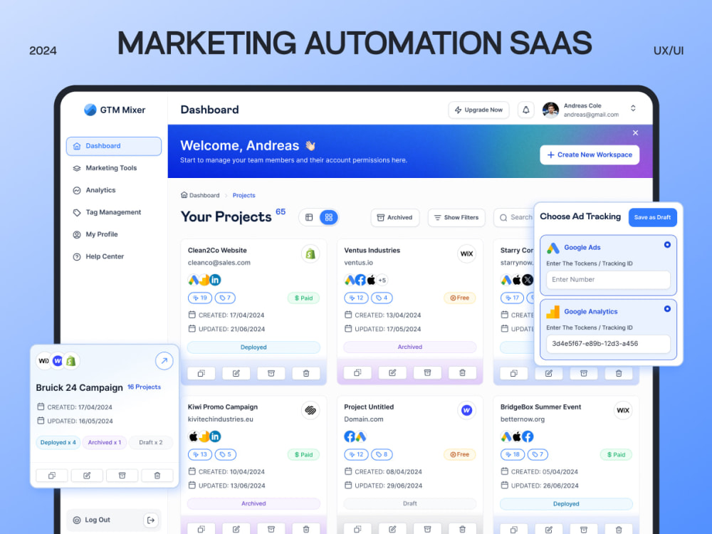 UI/UX Design for SaaS Platform, Web & Mobile App, CRM ERP System Design | Upwork