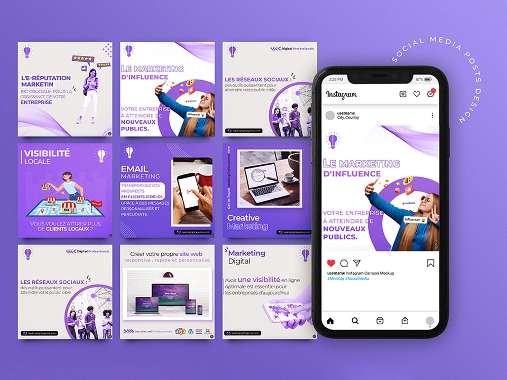 Instagram post, social media post, carousel, ads, canva template, Banner | Upwork