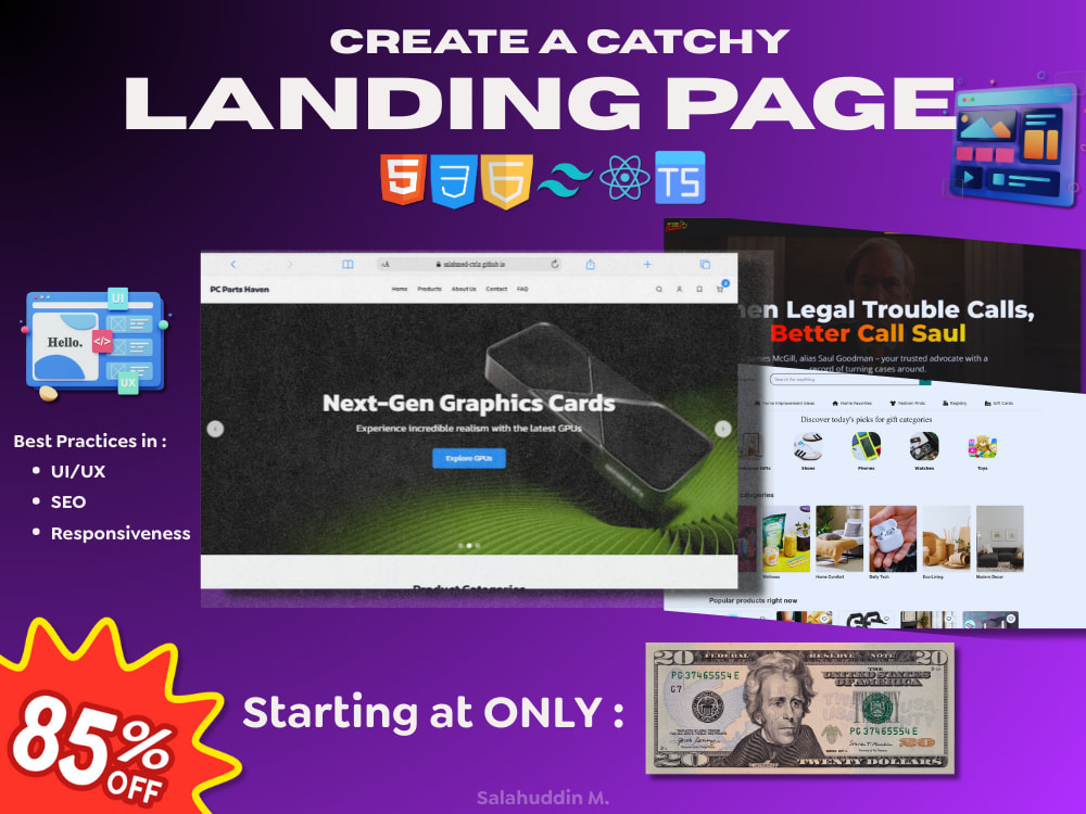High-Converting, Engaging Landing Page | Upwork