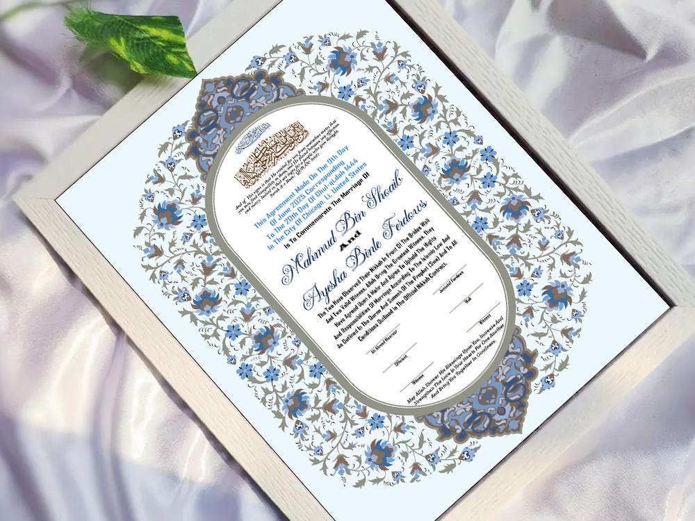 Nikah Nama-Marriage Certificate-Wedding Invitation-Nikah Certificate ...