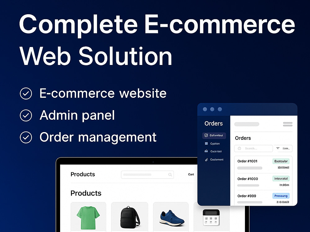 Complete E-commerce Web Solution with Admin Panel & Order Management ...