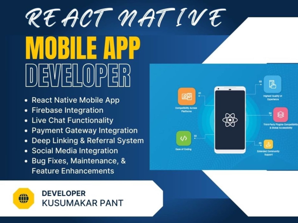 React Native Mobile App Development in iOS & Android using Firebase | Upwork