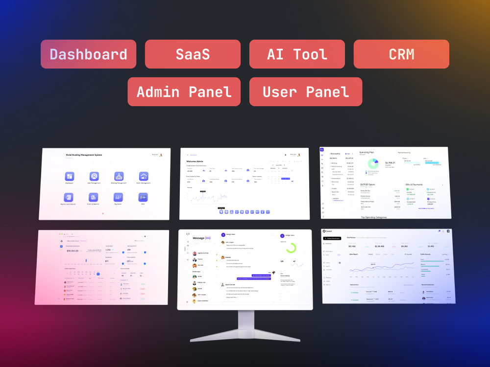 Design awesome saas, web app, dashboard, admin panel | Upwork