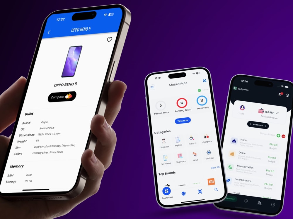 Figma mobile app design - Figma UI/UX Design - app design mockup UI/UX ...