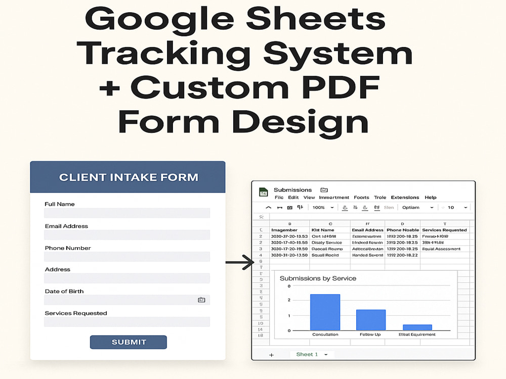 An Automated Submission Tracker in Google Sheets + Fillable PDF Form ...