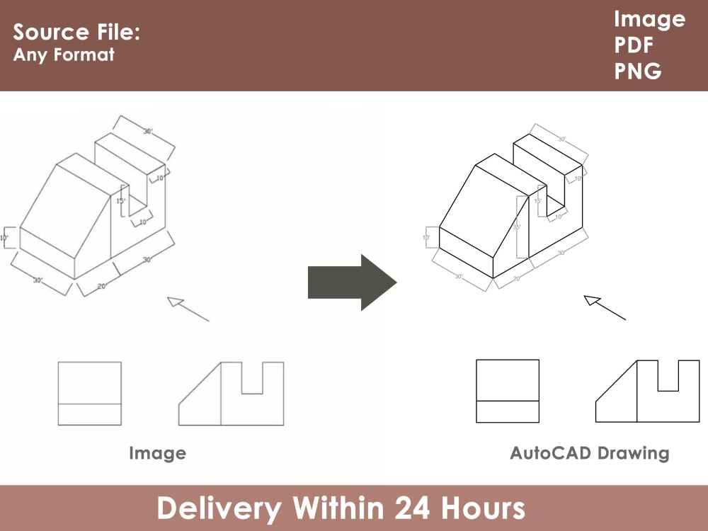 AutoCAD Drawing from Sketch, PDF or Image with Scale | Upwork