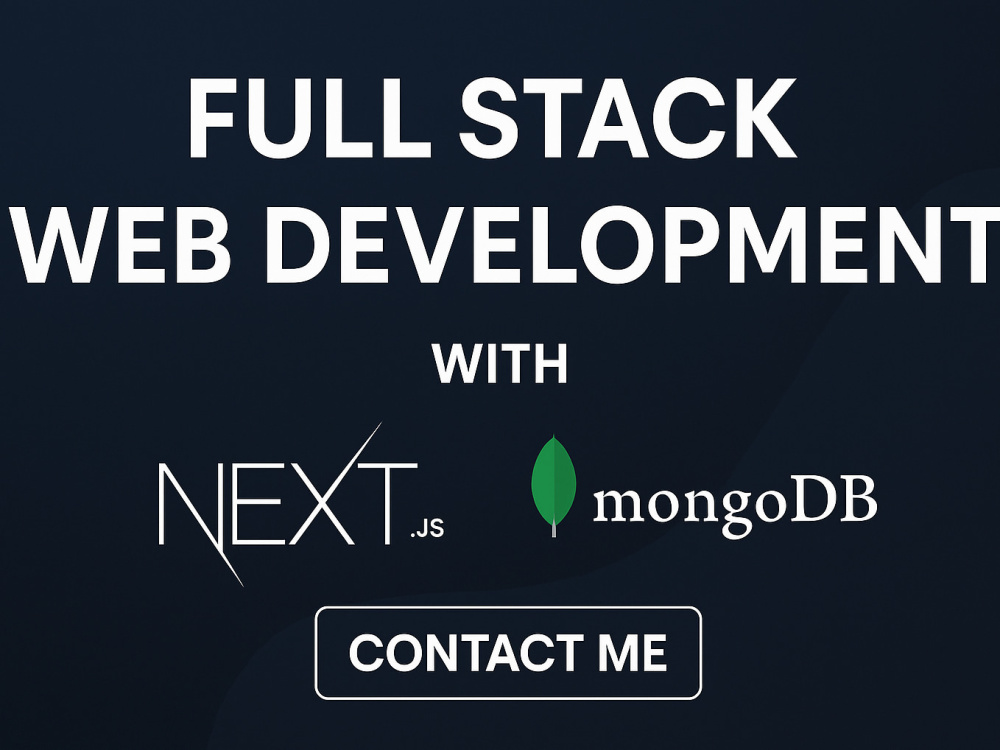 A Full stack Next.js and mongoDB web application | Upwork