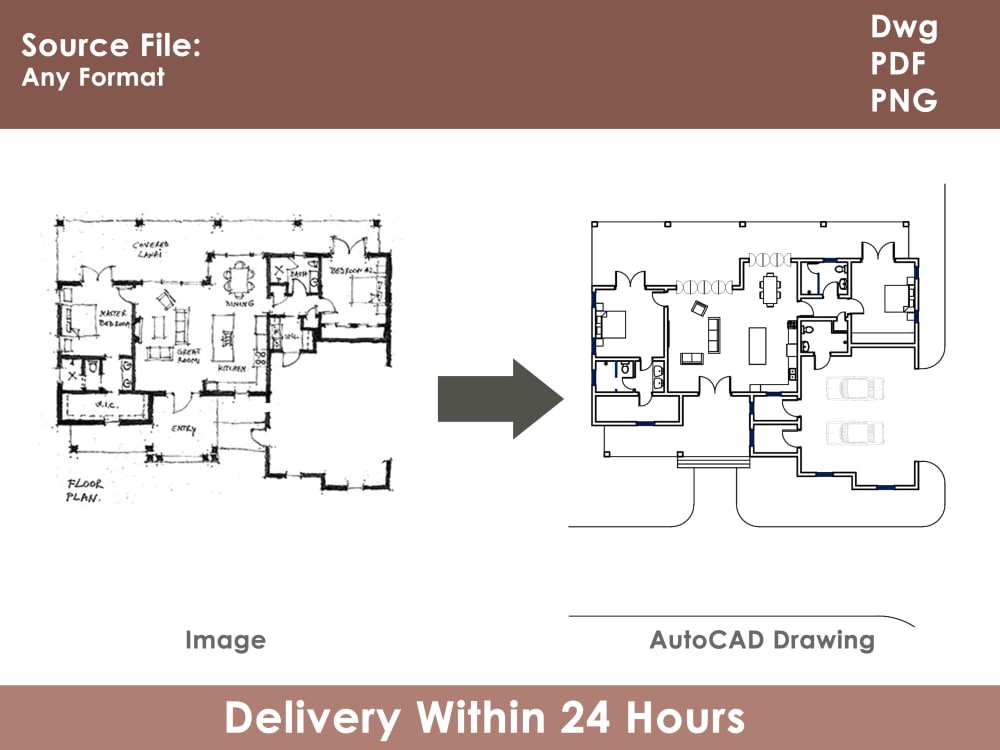 AutoCAD Drawing from Sketch, PDF or Image with Scale | Upwork