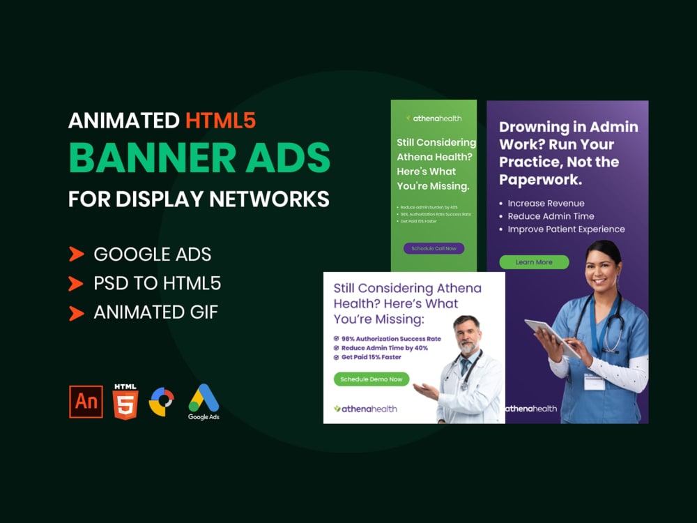 Professional HTML5 Animated Banner Ads for Google and Social Media | Upwork