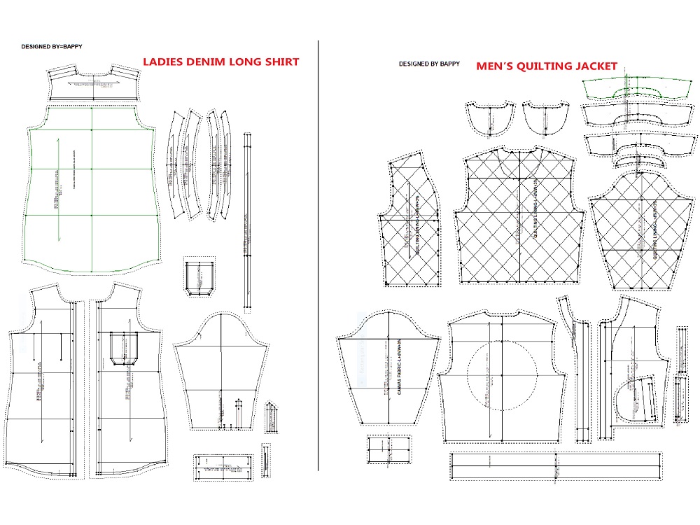 Digital Sewing Pattern, Pattern Grading & Marker Making in (DXF, MDL, PDF) | Upwork