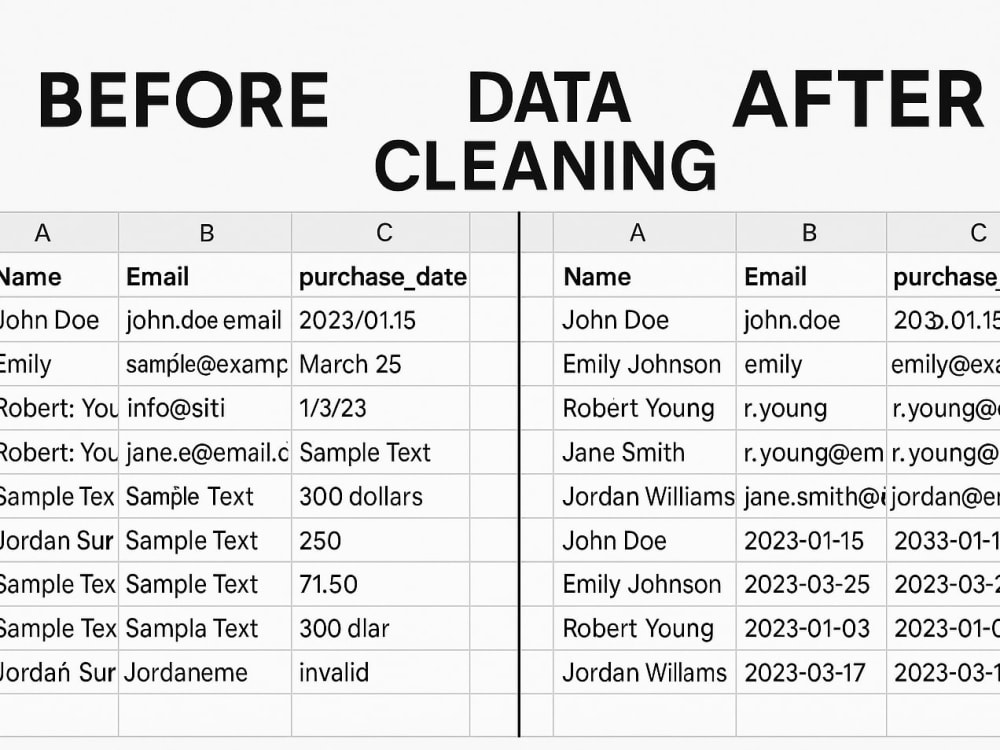 Clean & Organized Excel or CSV Data for Accurate Reporting | Upwork