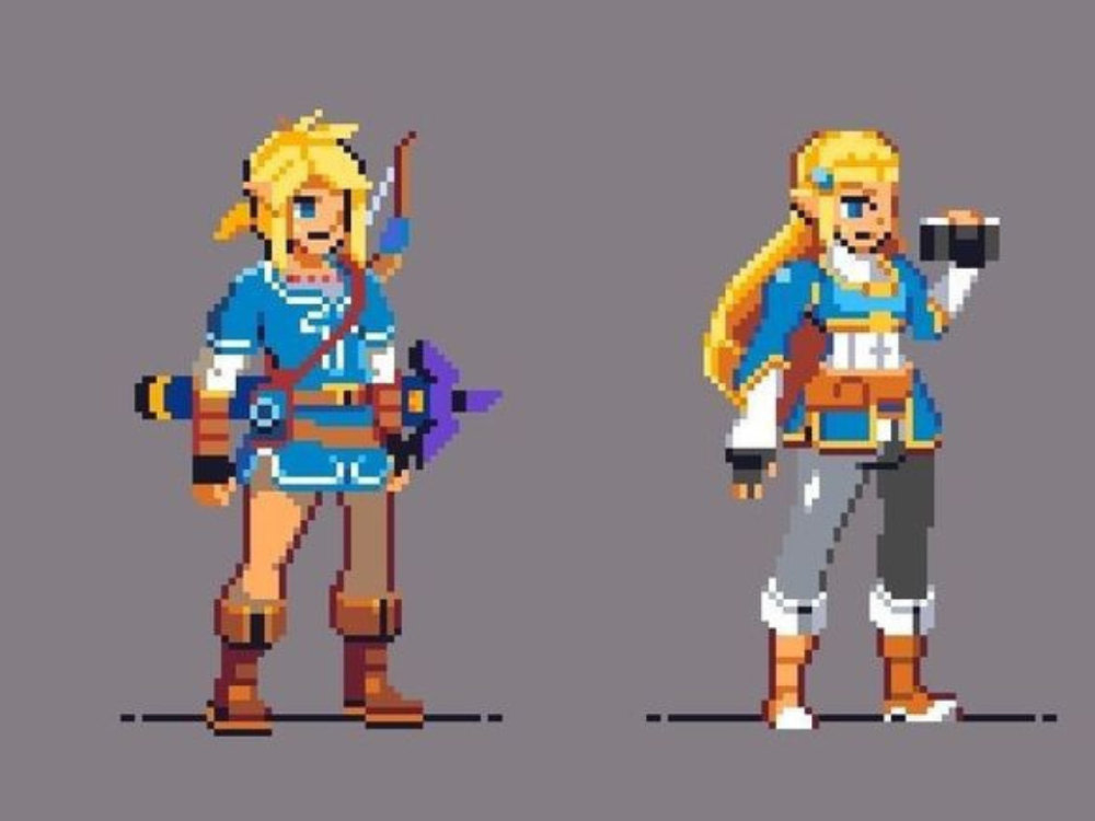 2D pixel art character animation 2D pixel character sprite sheet 2D ...