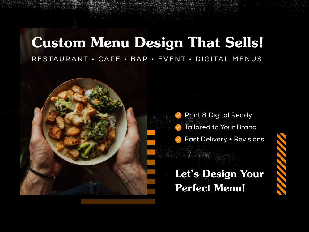 A professional menu design for your cafe and restaurant | Upwork