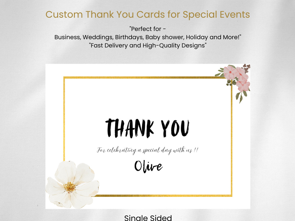 Custom Thank You Card Design for Businesses & Events | Upwork