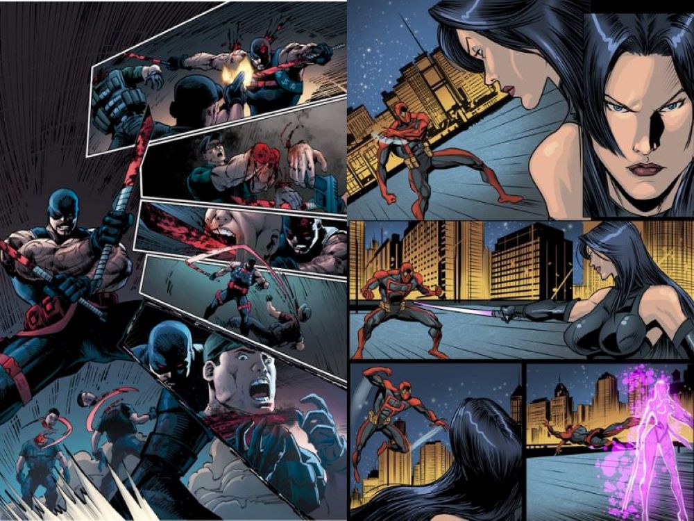 Comic graphic novel storyboard comic book page digital character art ...