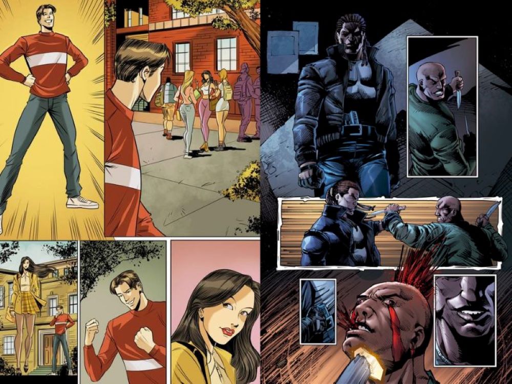 Comic graphic novel storyboard comic book page digital character art ...